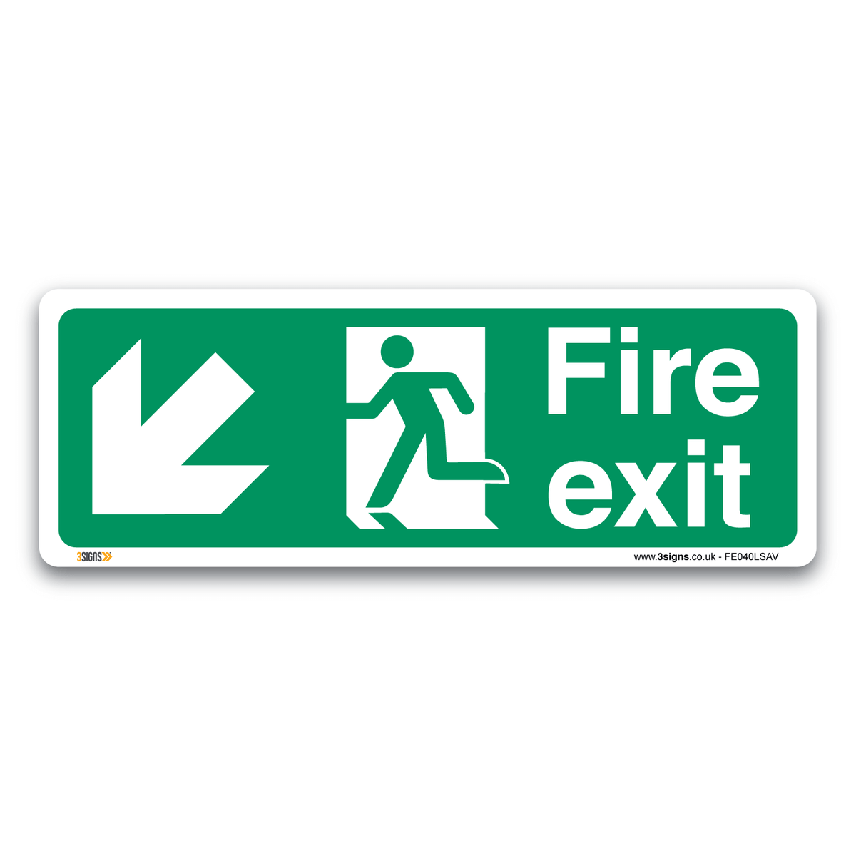 Fire Exit Safety Sign | Fire Exit Sign ISO 7010 | Fast UK Deliver — 3 ...